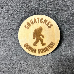 Bigfoot/sasquatch Wooden Magnets- Laser Engraved - Etsy