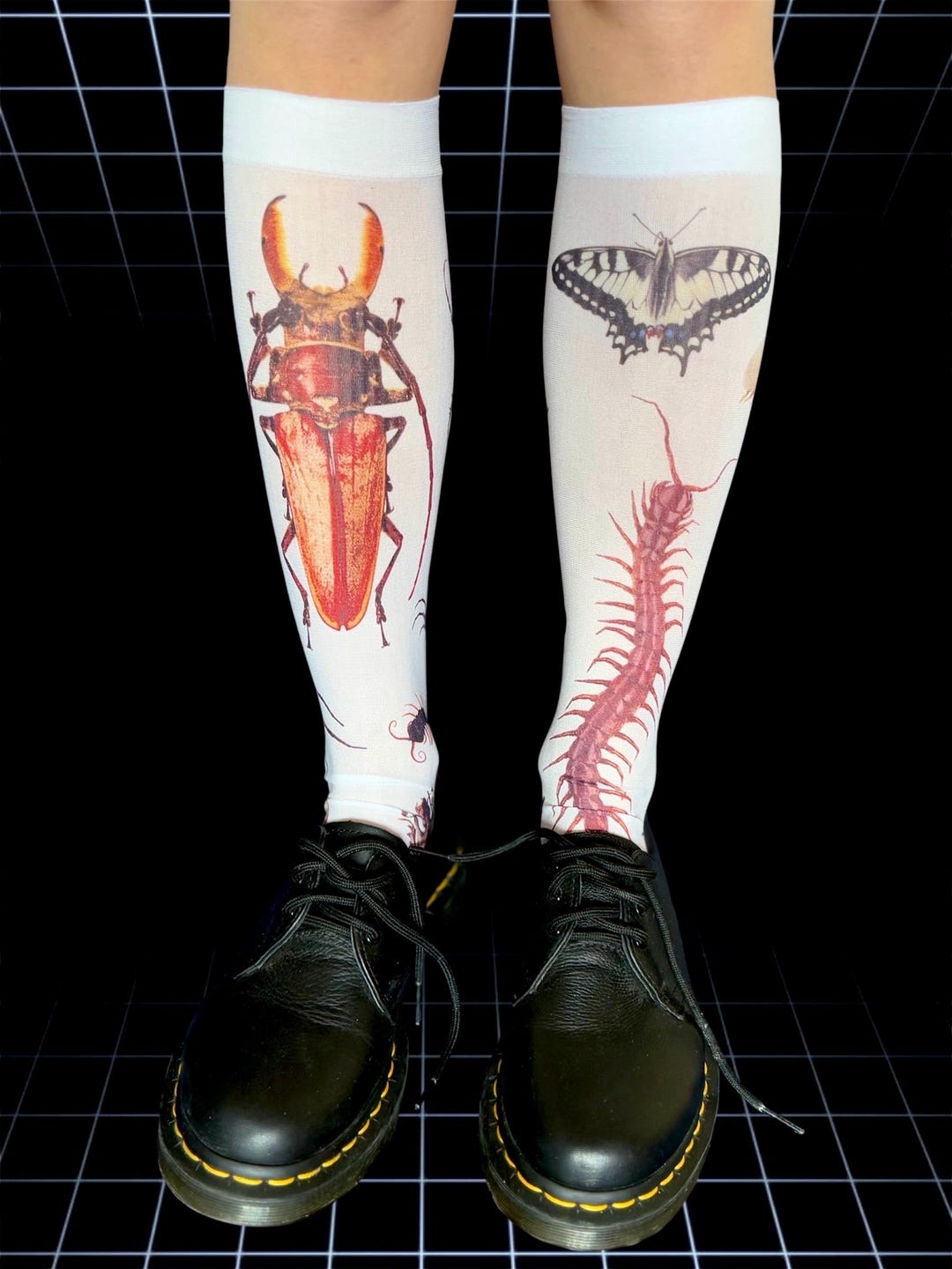 Bug & Centipede Knee-high Socks – Creepy Cute Y2K Alt Legwear ...
