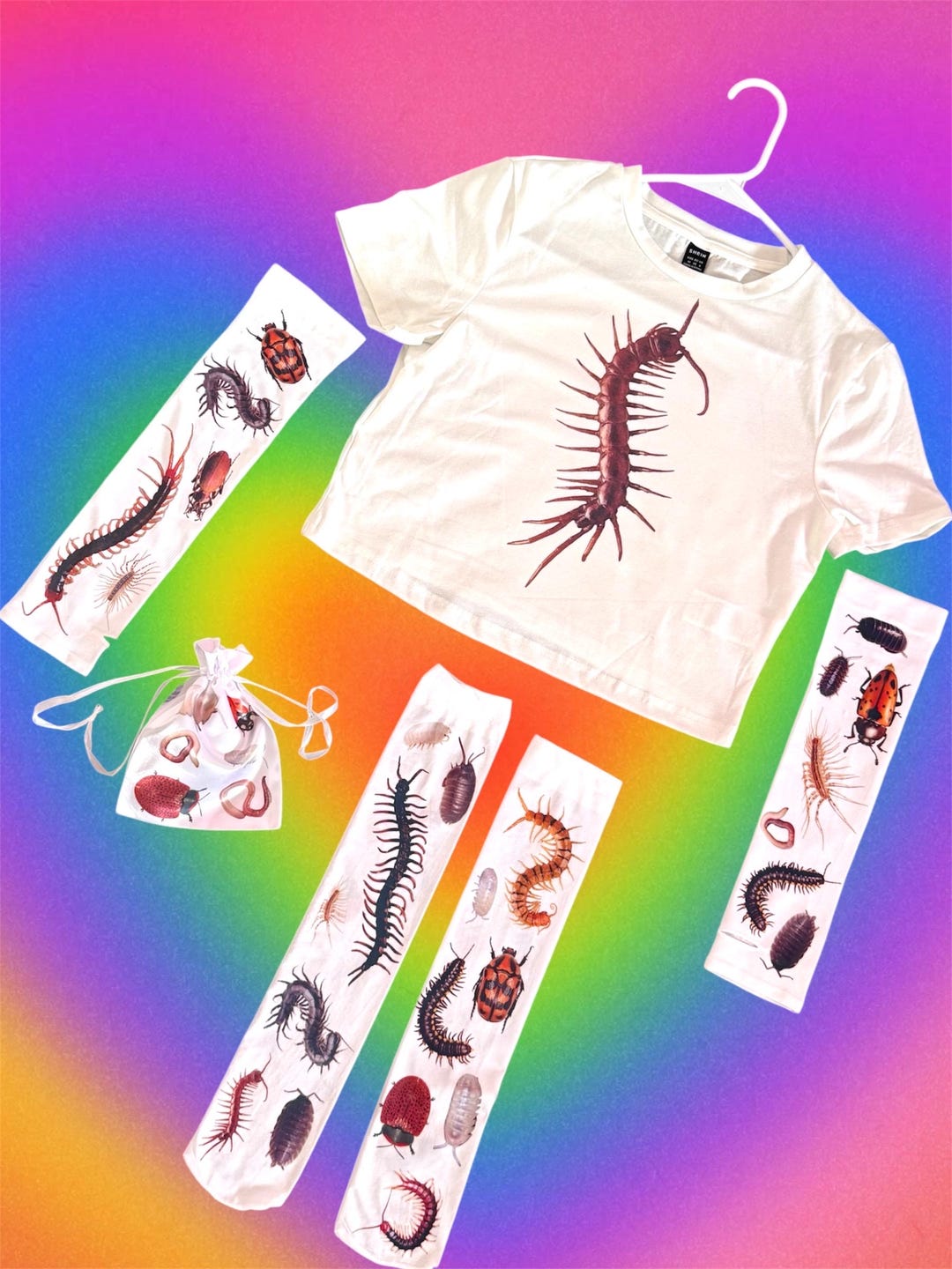 Creepy Cute Insect Set | Horrorcore Shirt + Sleeves + Bug Tights | Alt ...