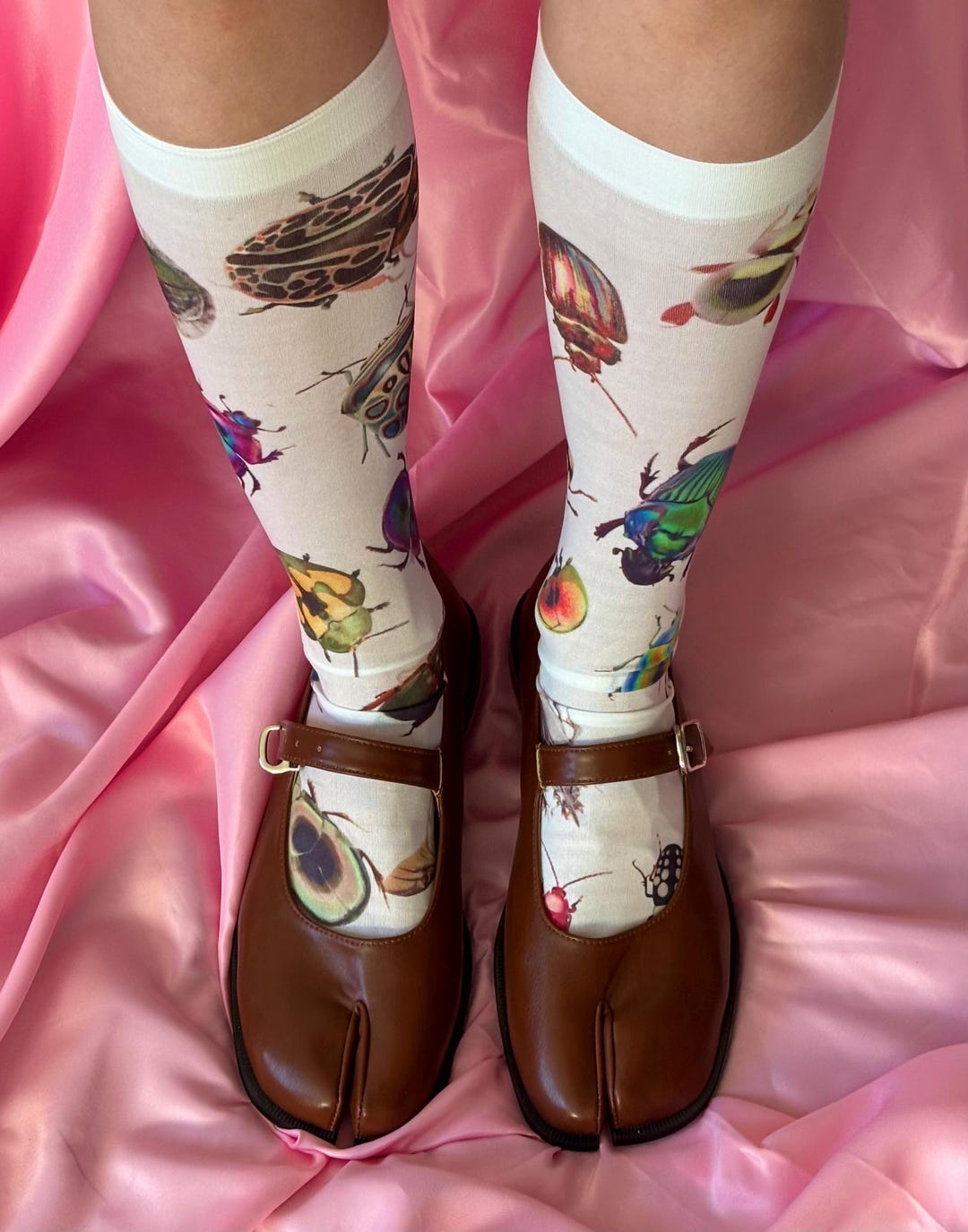 SALE Unique Knee-high Socks , Bugs Opaque Tights , Insect Printed ...