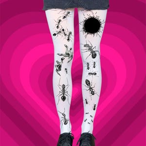 Creepy Ant Invasion Tights – Horrorcore Y2K Alt Goth Stockings With 3D ...