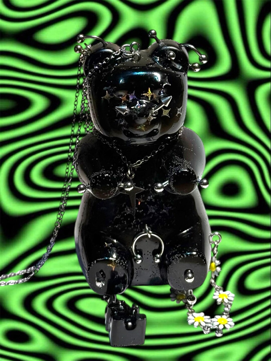 GIANT Goth Punk Gummy Bear Necklace - Etsy
