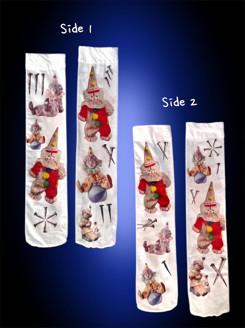 Creepy Cute Circus Clown Tights – Harajuku Y2K Aesthetic | Vintage ...