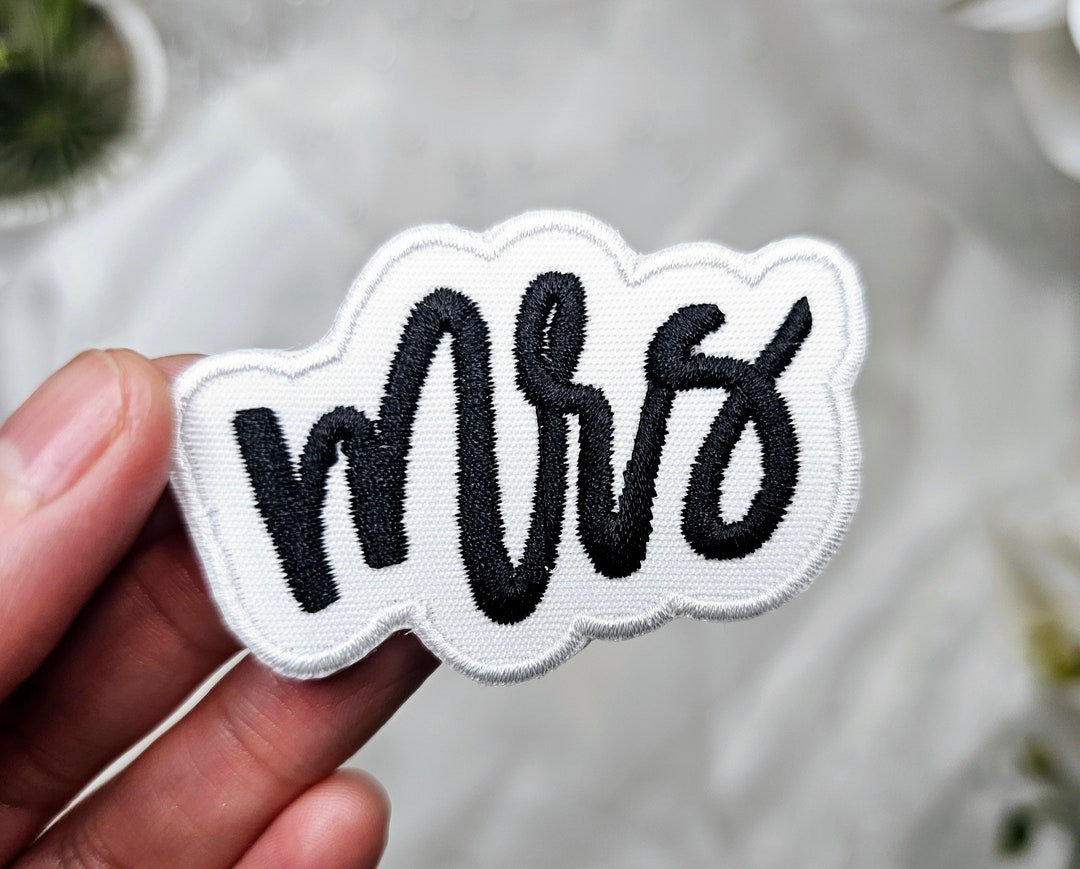 Mrs Embroidery Patch Iron on Fabric Patch Bridal Mrs Jacket Veil ...