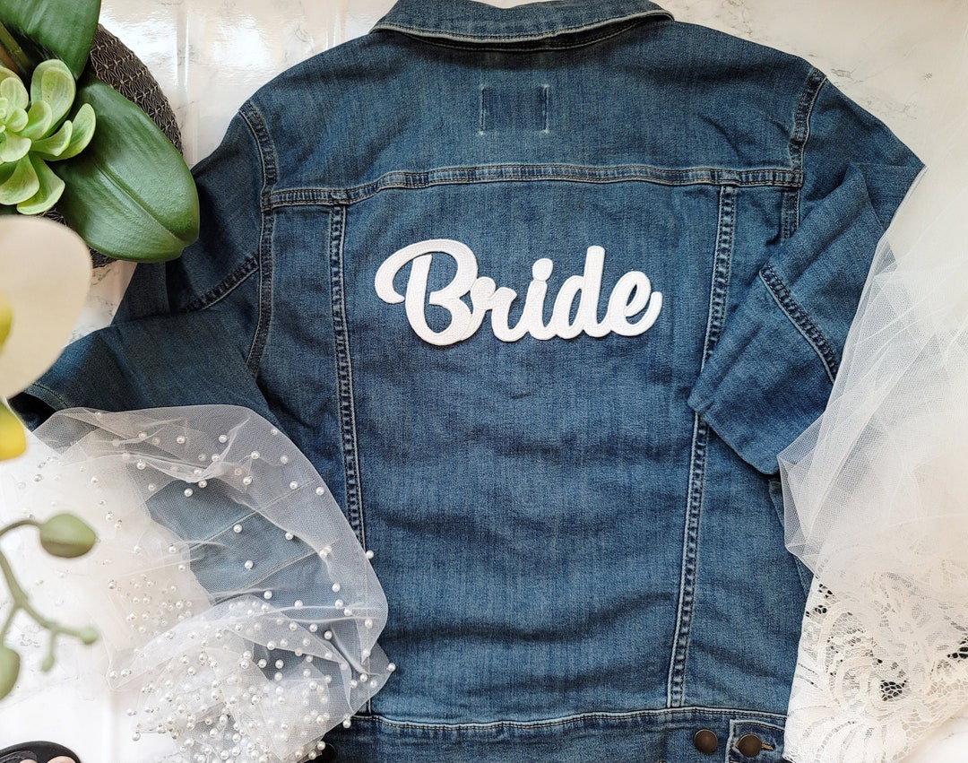 Bride Embroidery Iron on Bride Patch for Denim Jacket Bride to Patch Wedding Patches Bridal ...
