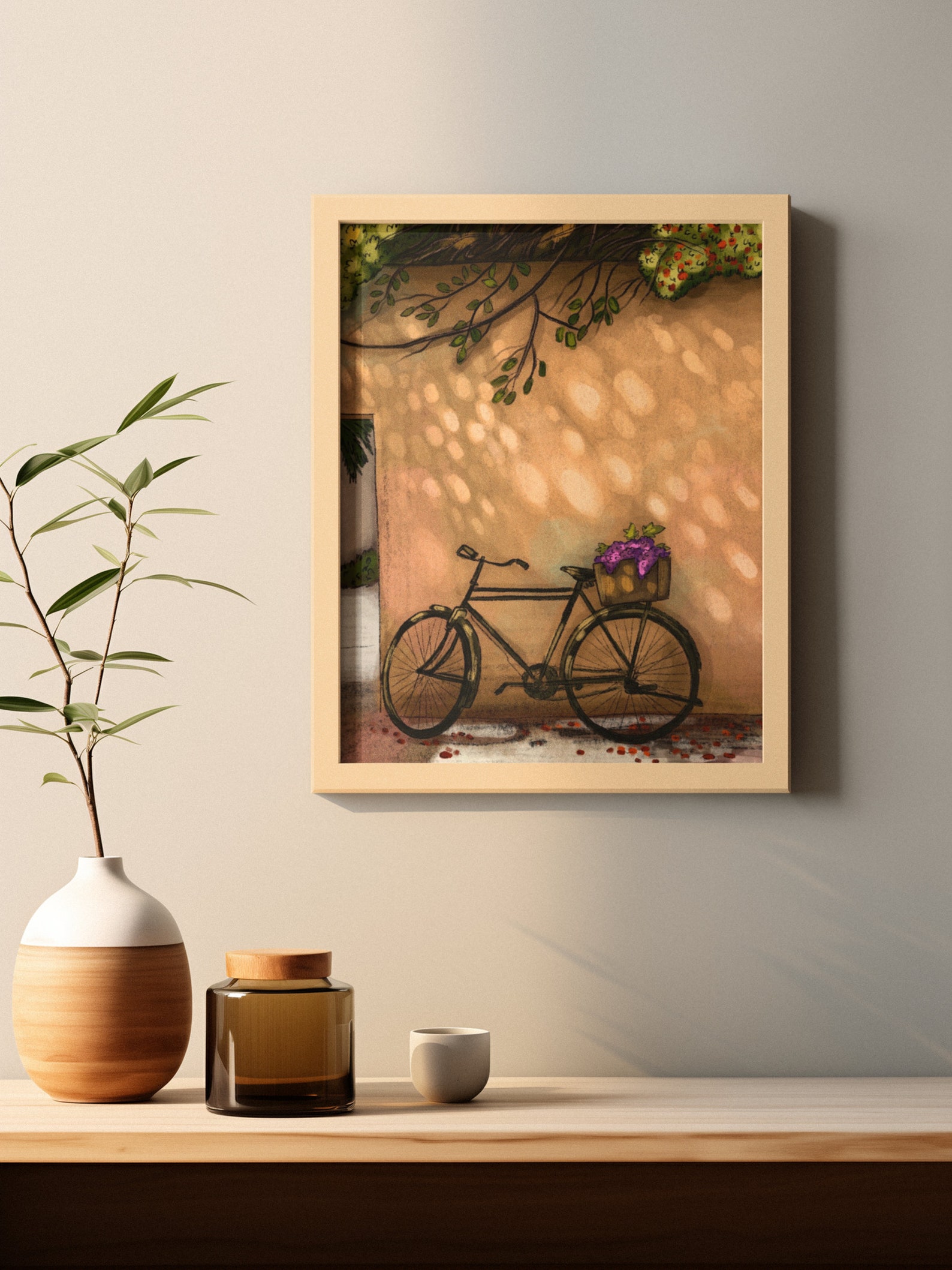 The Bicycle Poster Artist-created Original Digital Art Print for Home ...