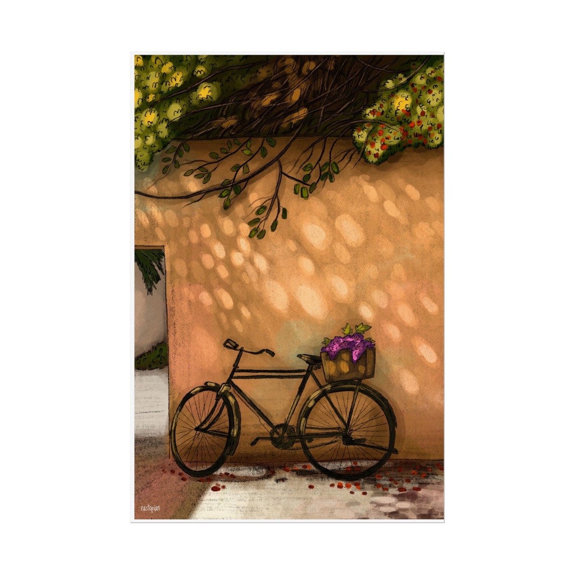The Bicycle Poster Artist-created Original Digital Art Print for Home ...