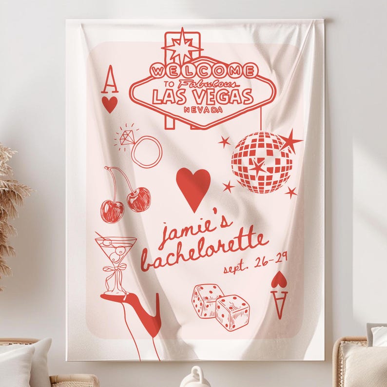 Custom Bachelorette Sign Custom Tapestry Custom Backdrop Disco ...