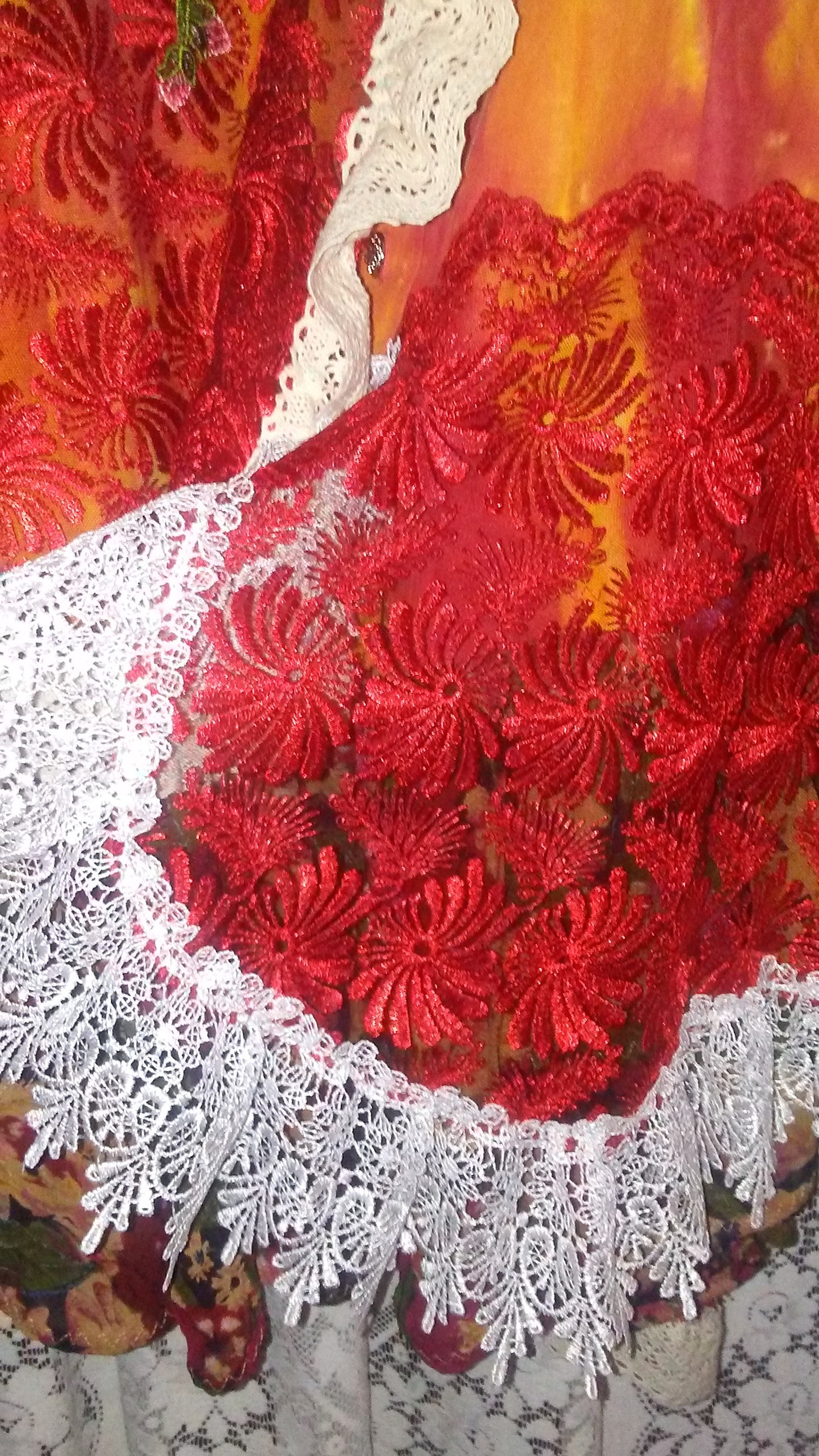 Altered Boho Couture Floral Asymmetrical Valentine's - Etsy