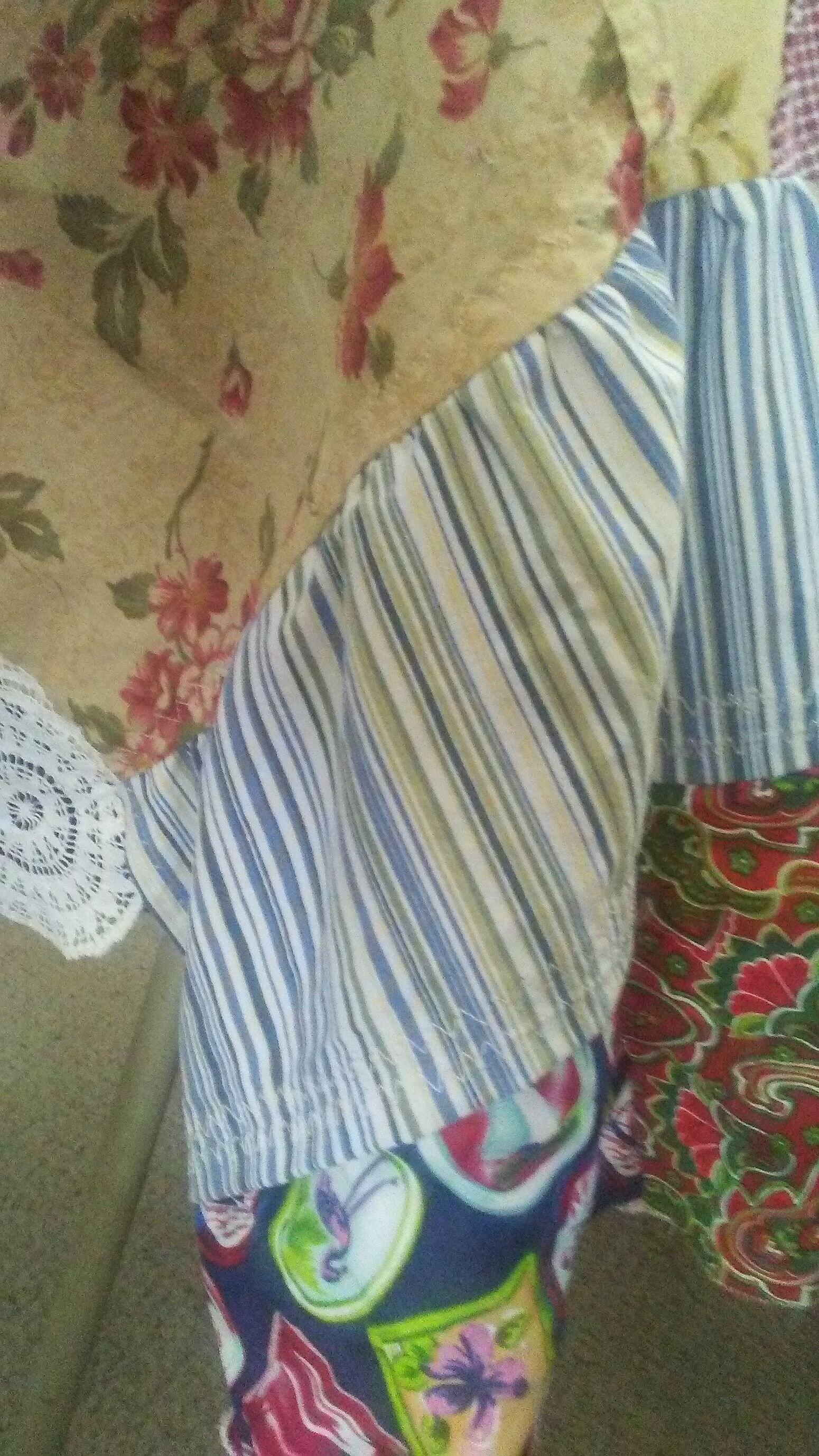 Altered Couture, Art to Wear, Ornate, Floral, Patchwork Dress - Etsy