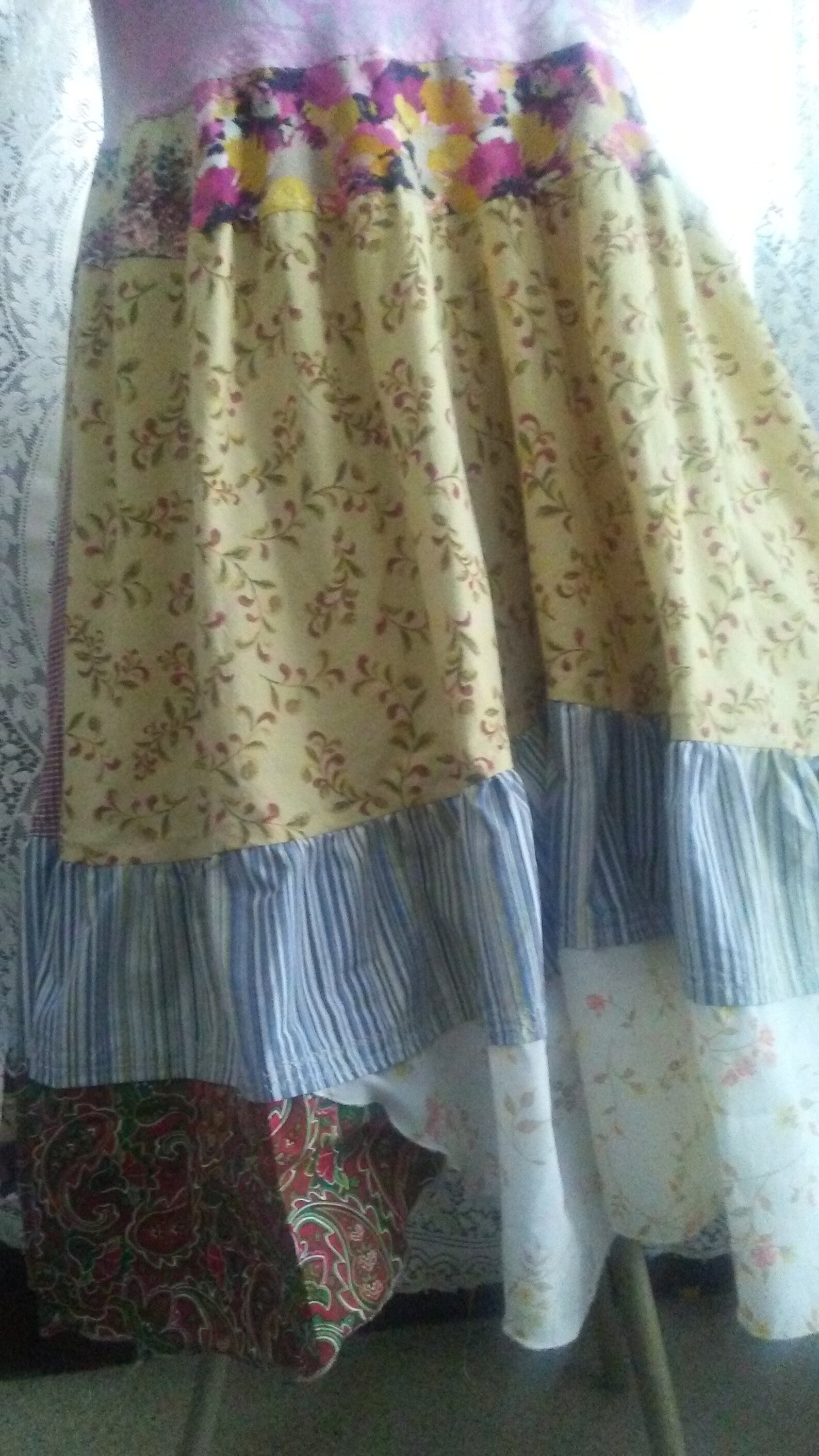 Altered Couture, Art to Wear, Ornate, Floral, Patchwork Dress - Etsy