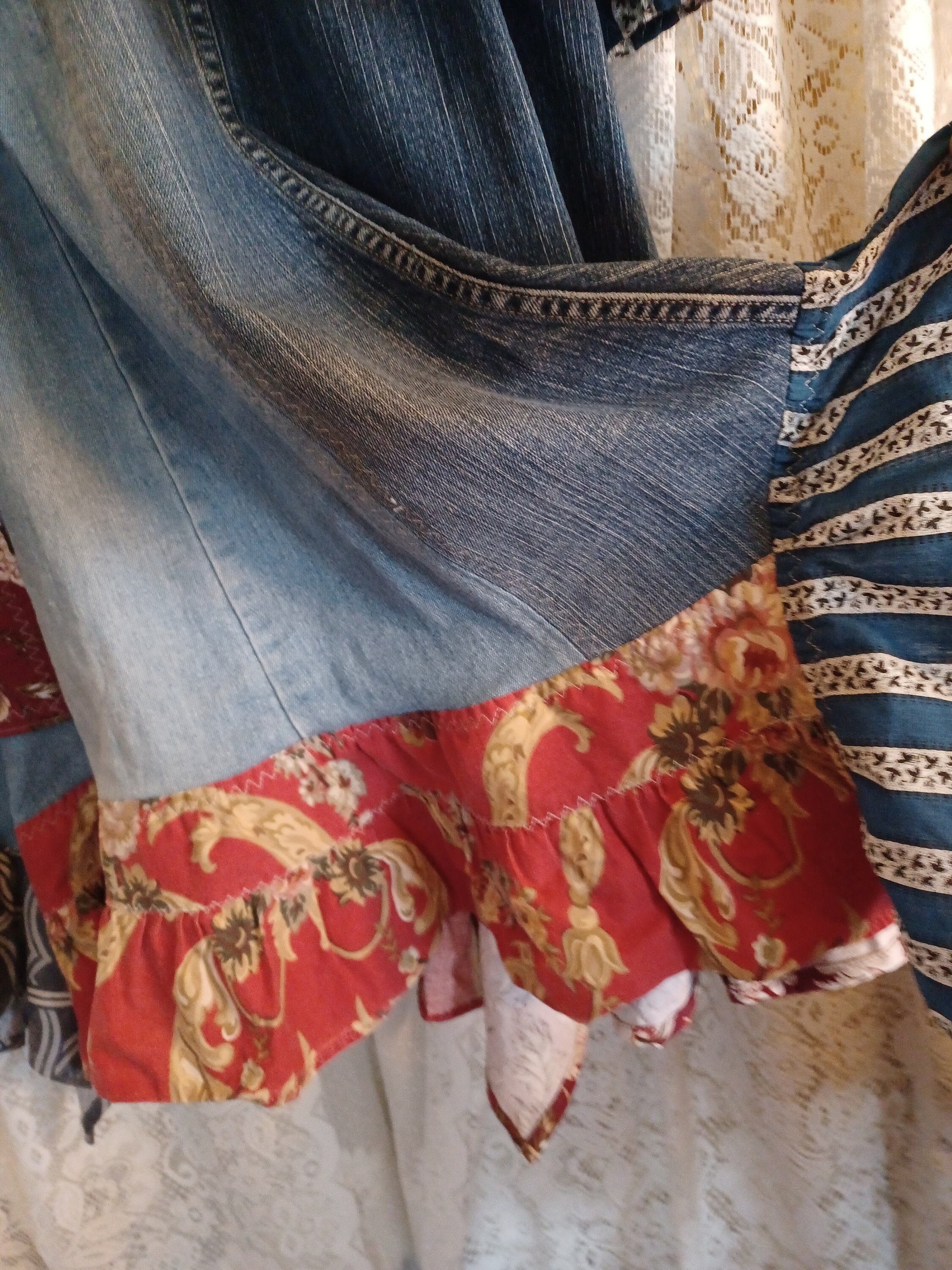Upcycled, Patchwork, Unique, Hand Made, Reconstructed Dress, Made From ...