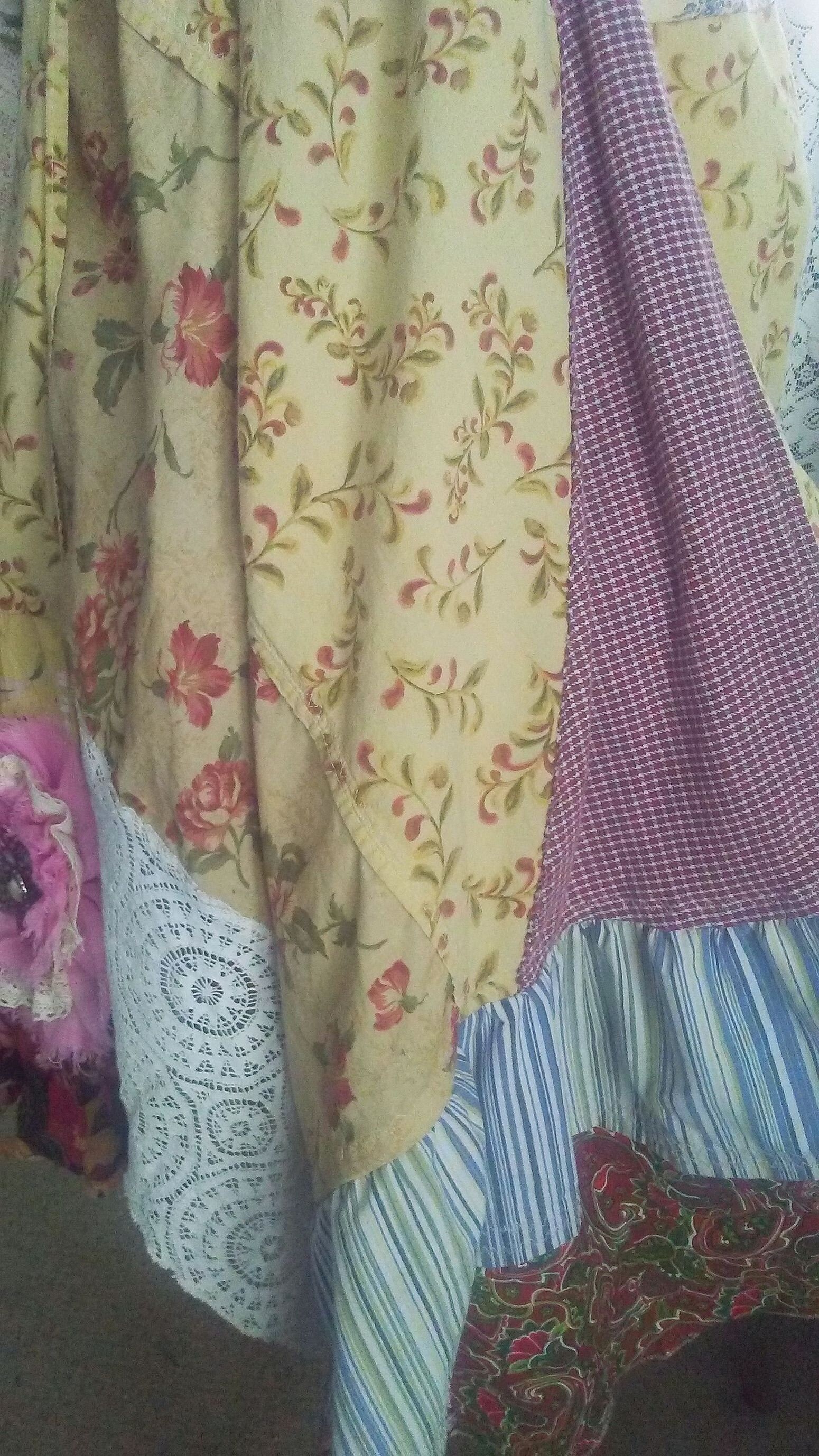 Altered Couture, Art to Wear, Ornate, Floral, Patchwork Dress - Etsy