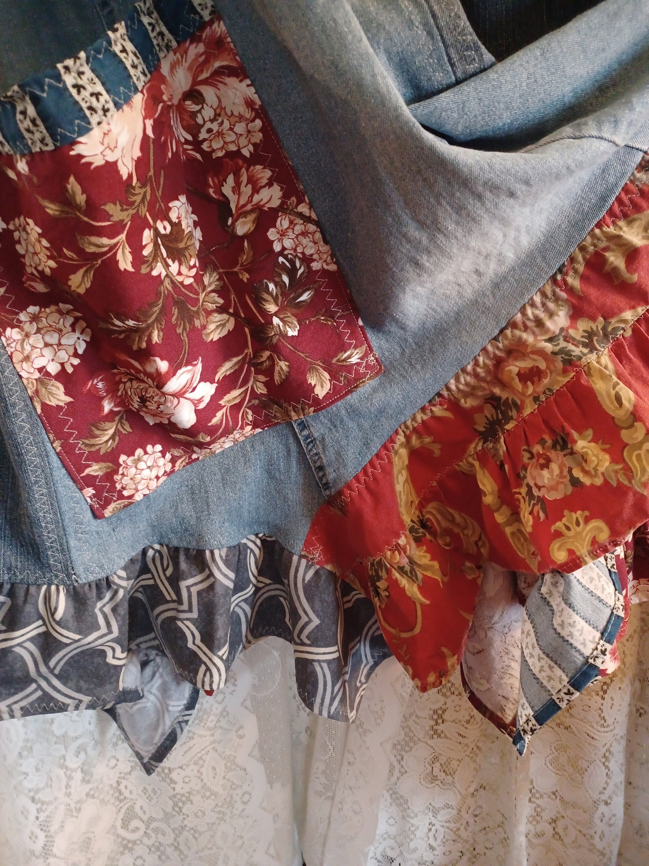 Upcycled, Patchwork, Unique, Hand Made, Reconstructed Dress, Made From ...