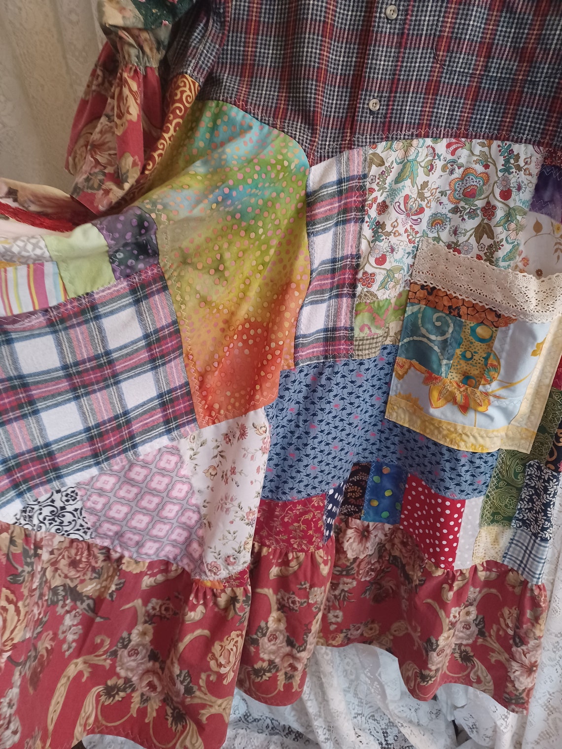 Upcycled, Ultimate Patchwork, Unique, Hand Made, Dress, Made From ...