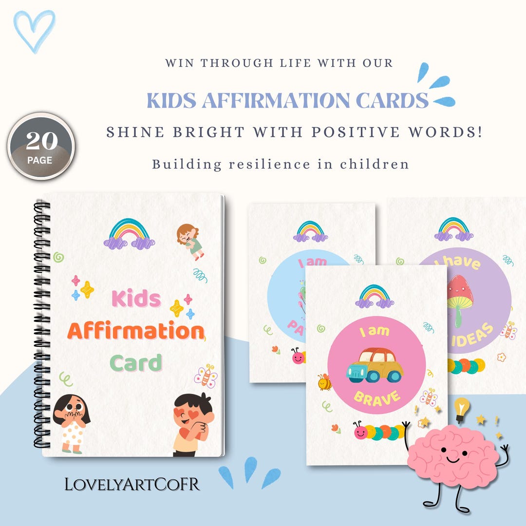 Kids Affirmation Cards | Printable Positive Affirmations for Confidence ...