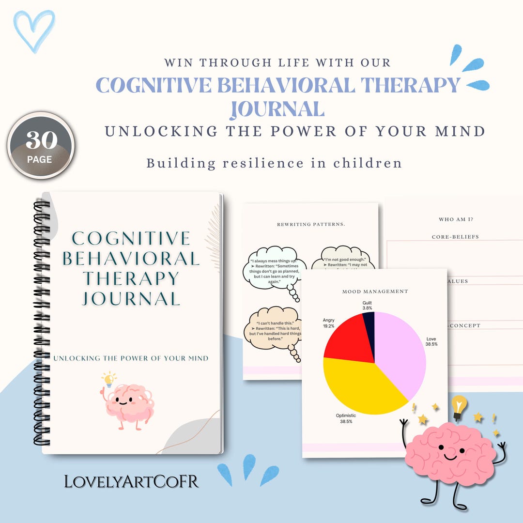 CBT Journal for Kids & Teens | Printable PDF for Emotional Regulation ...
