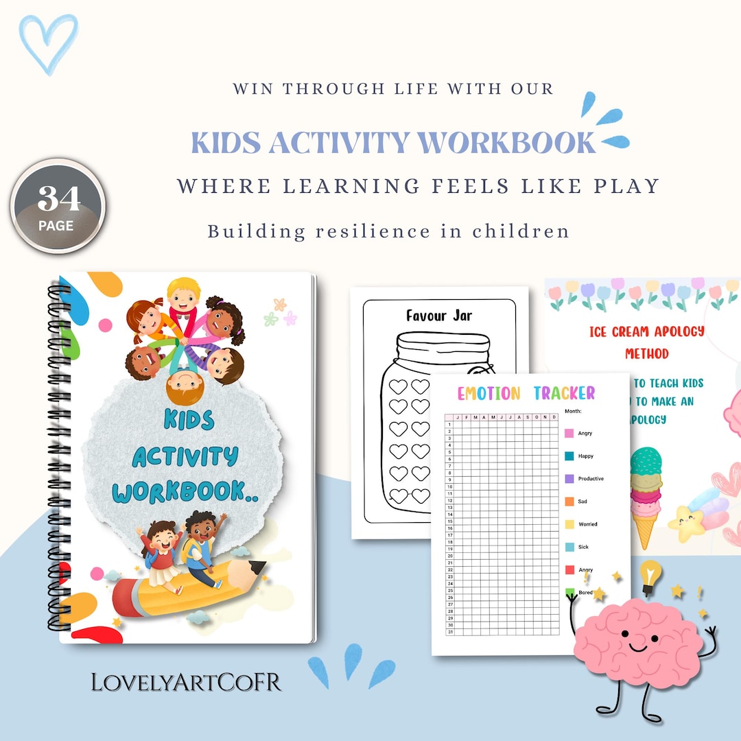 Kids Activity Workbook | Printable PDF With Fun Games | Puzzles ...