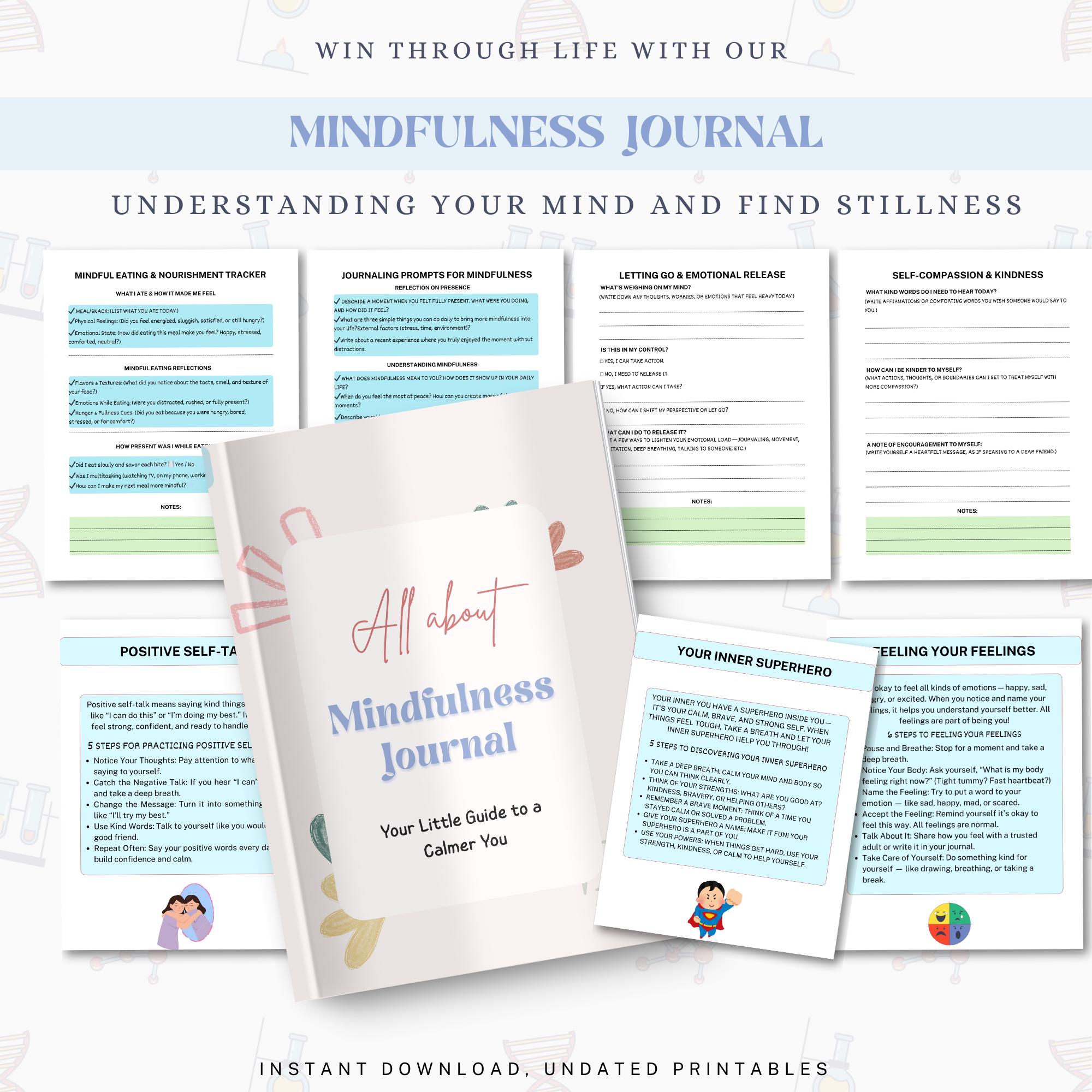 Mindfulness Journal for Kids | Printable PDF With Daily Prompts ...