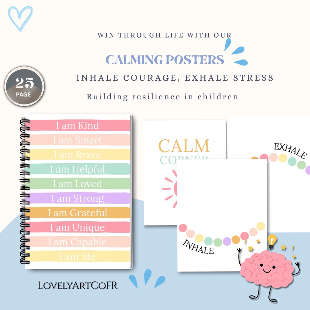 Calming Posters for Kids & Teens - Printable Mindfulness and Breathing ...