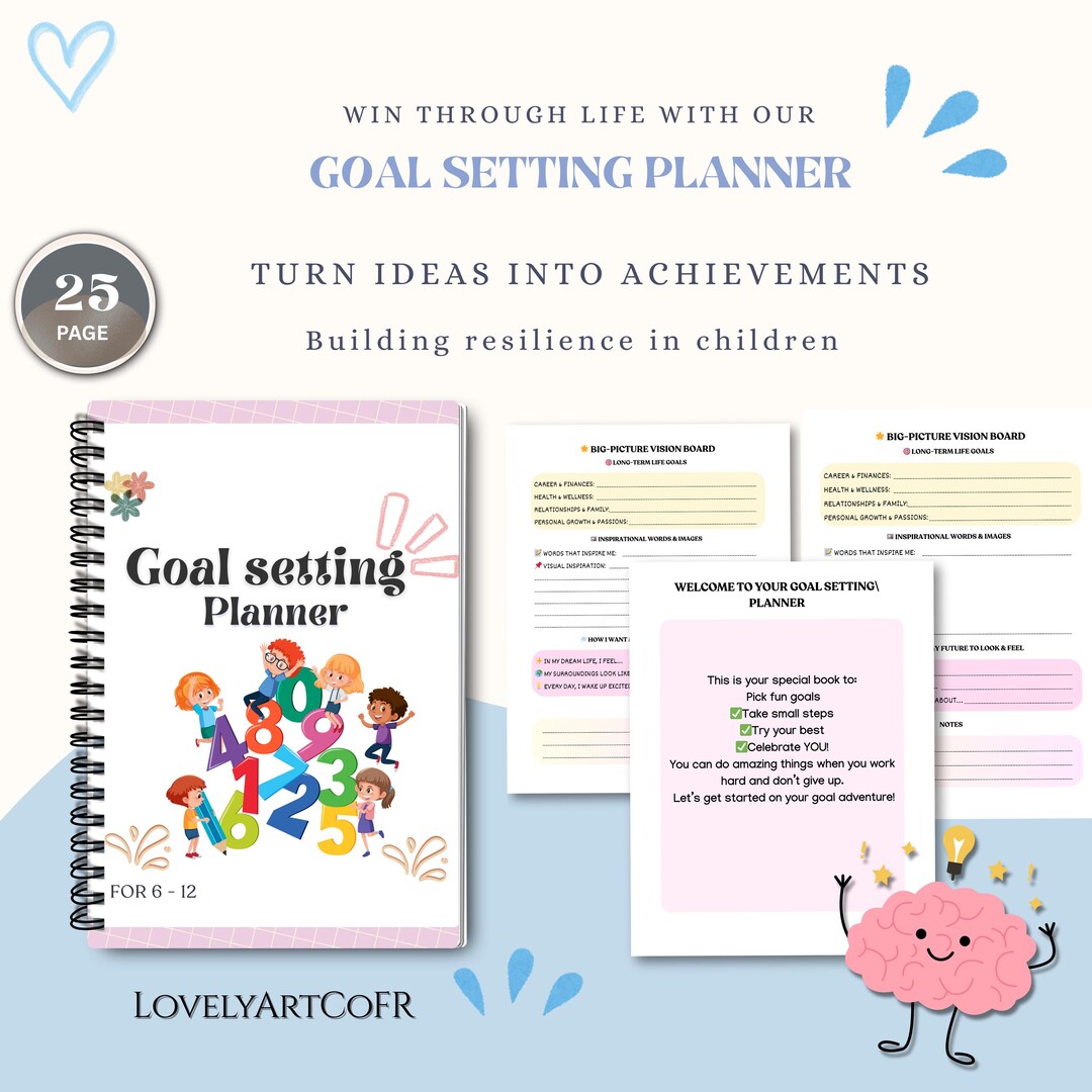 Goal Setting Planner for Kids | Achieve Success & Build Confidence ...
