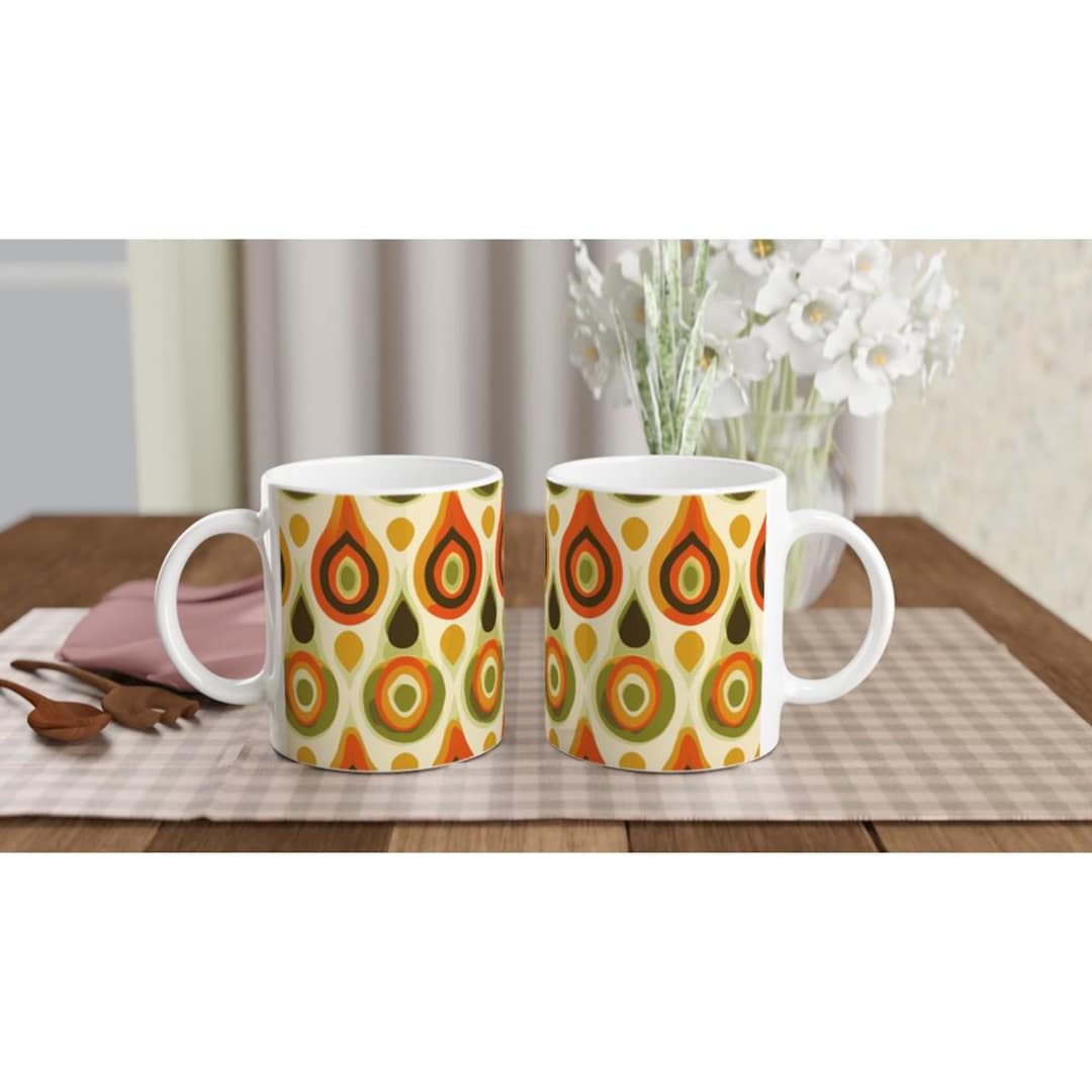 Wallpaper 1970s Mug - 11oz. Retro Mug, Vintage Mug, Cool Mug, Born in ...