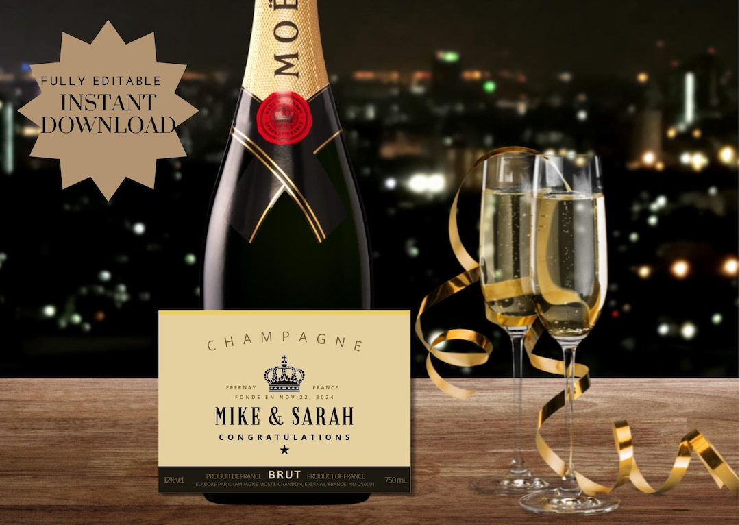 Custom Moët&chandon Label, Custom Bridesmaid Proposal Gift ...