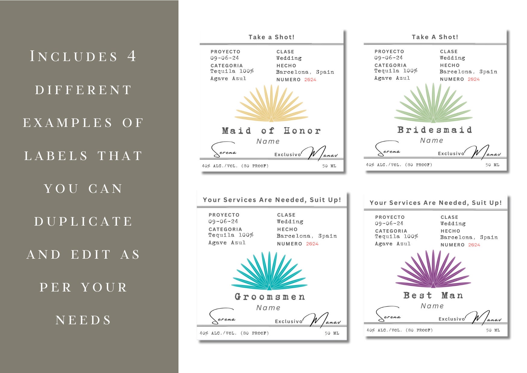 Custom Casamigos Tequila Label, Bridesmaid/groomsmen Proposal Gift ...