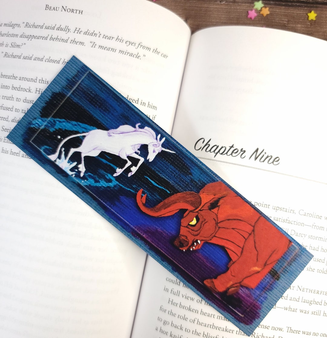 Unicorn Vs the Bull - Bookmark - Etsy