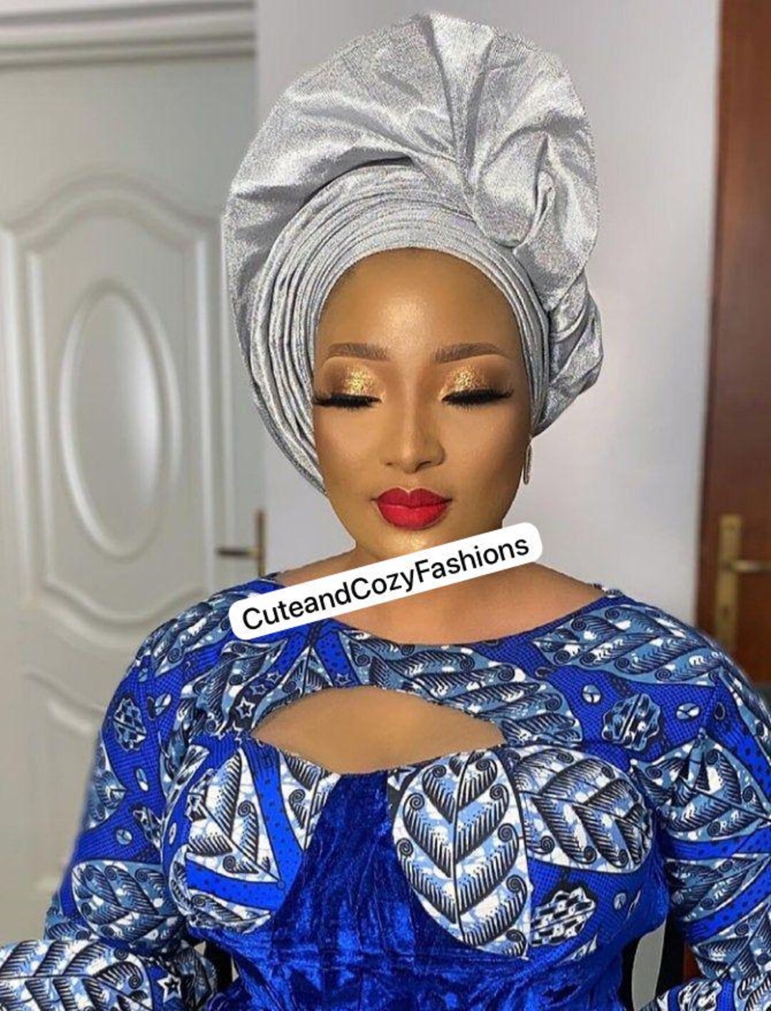 Nigerian Autogele, Wedding Head Wrap, Ipele Fila Bride Accessories ...