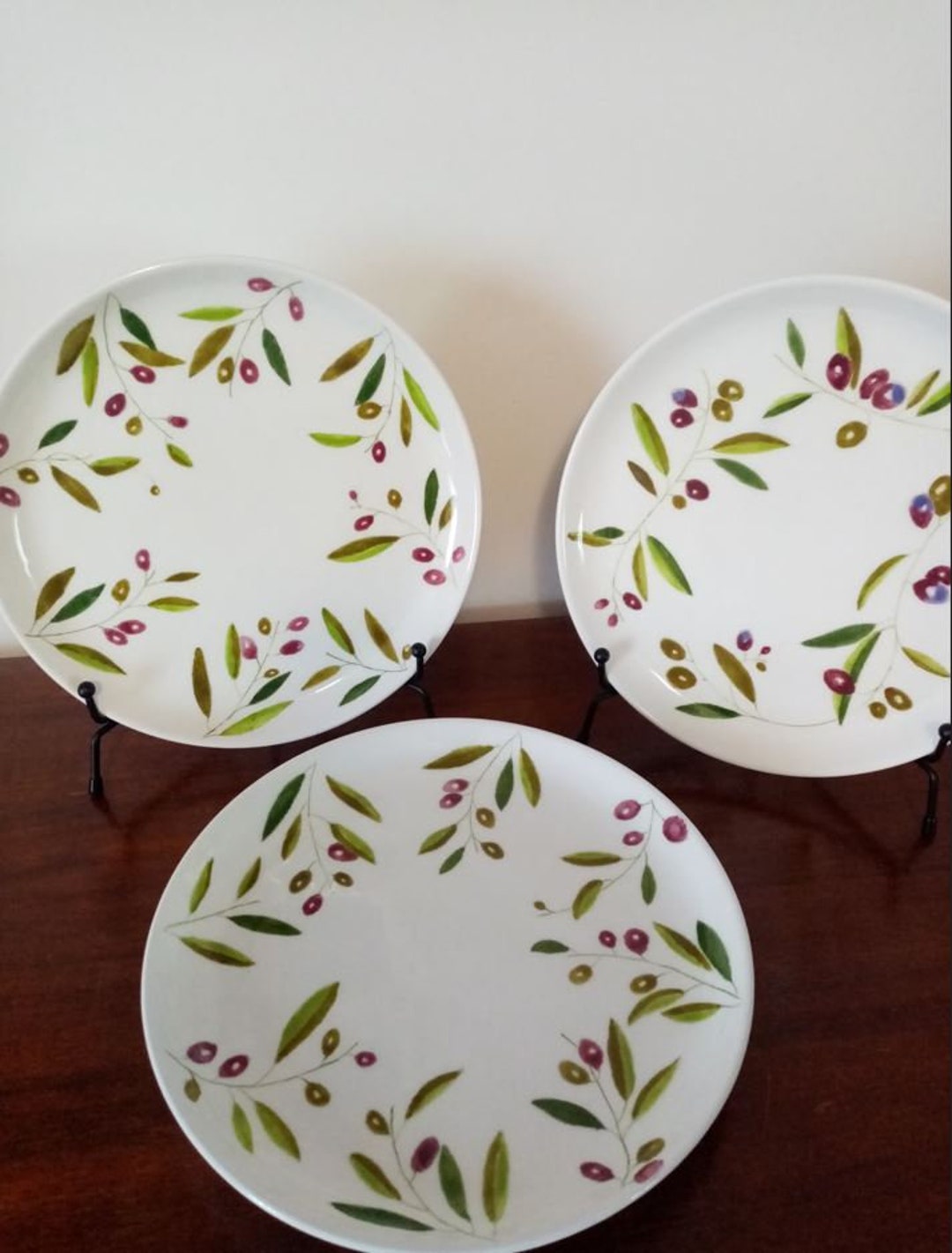 Olive Plate Set Hand Painted Plates Exclusive Collection for Your Table ...