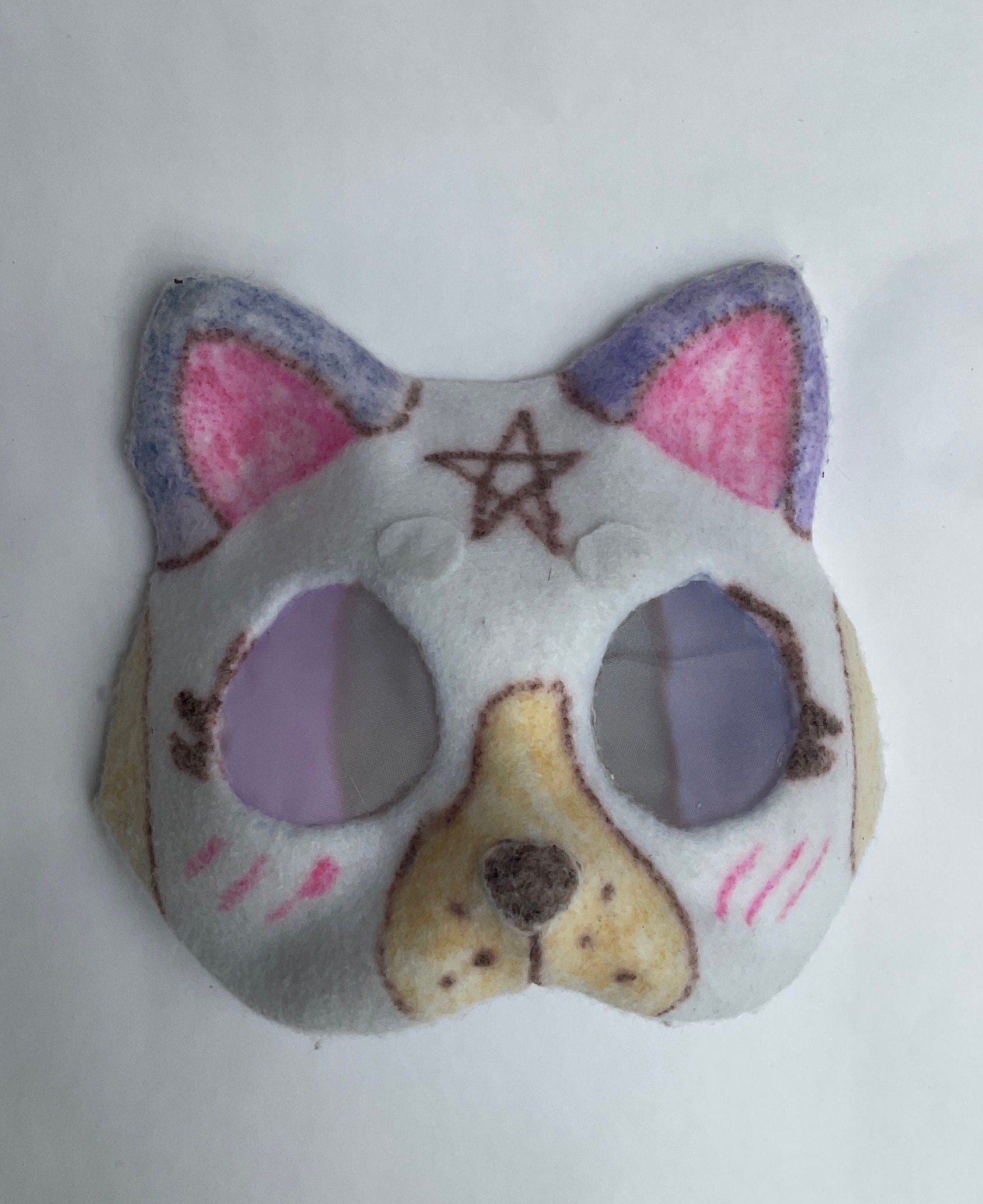 Homemade Pastel Cat Mask - Etsy