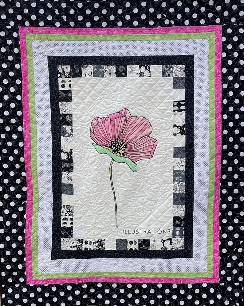 Panel Quilt, Baby Quilt Pattern PDF: Modern Illustration Panel (43" X 54") by Donna Westerkamp ...