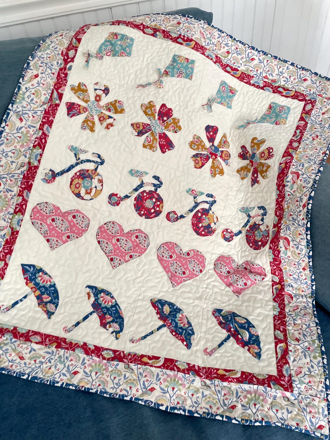 Spring Days Applique Baby Quilt Pattern (PDF Download) - Etsy