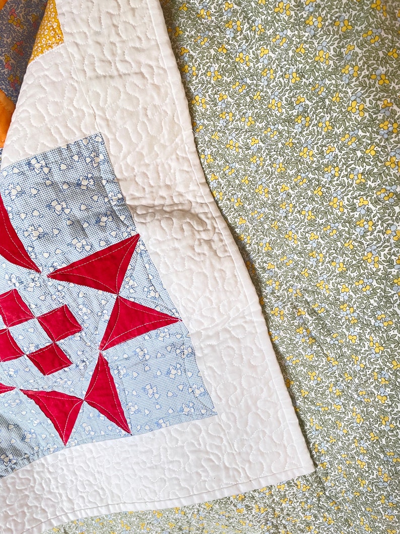 Vintage Star Block Quilt Pattern: Scrappy Twin Size Design Size 97" X 78" by Donna Westerkamp - Etsy