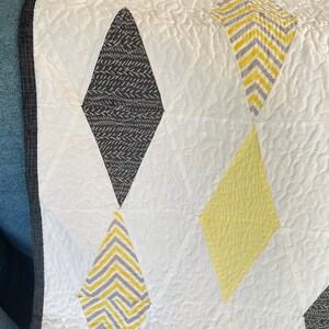 PDF Quilt Pattern Diamonds Modern Quilt Patch Size 37" X 46" Free Bonus ...