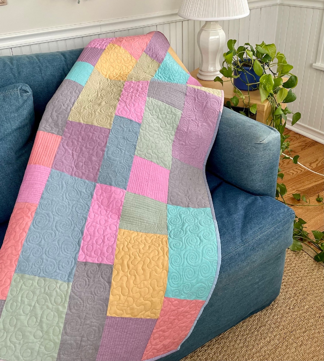 Modern Tilda Fabrics Baby Quilt Pattern (PDF Download) - 50x62" - Etsy