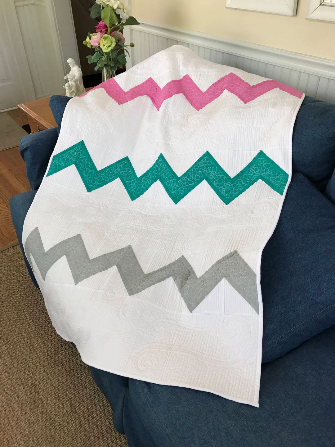 PDF Chevron Baby Quilt Pattern, Crib Size 41" X 47" Easy Beginner Quilt ...