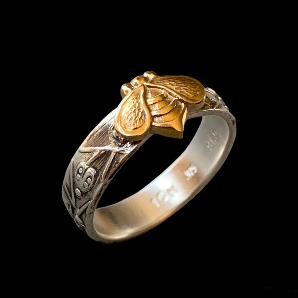 Silver Bee Ring - Etsy