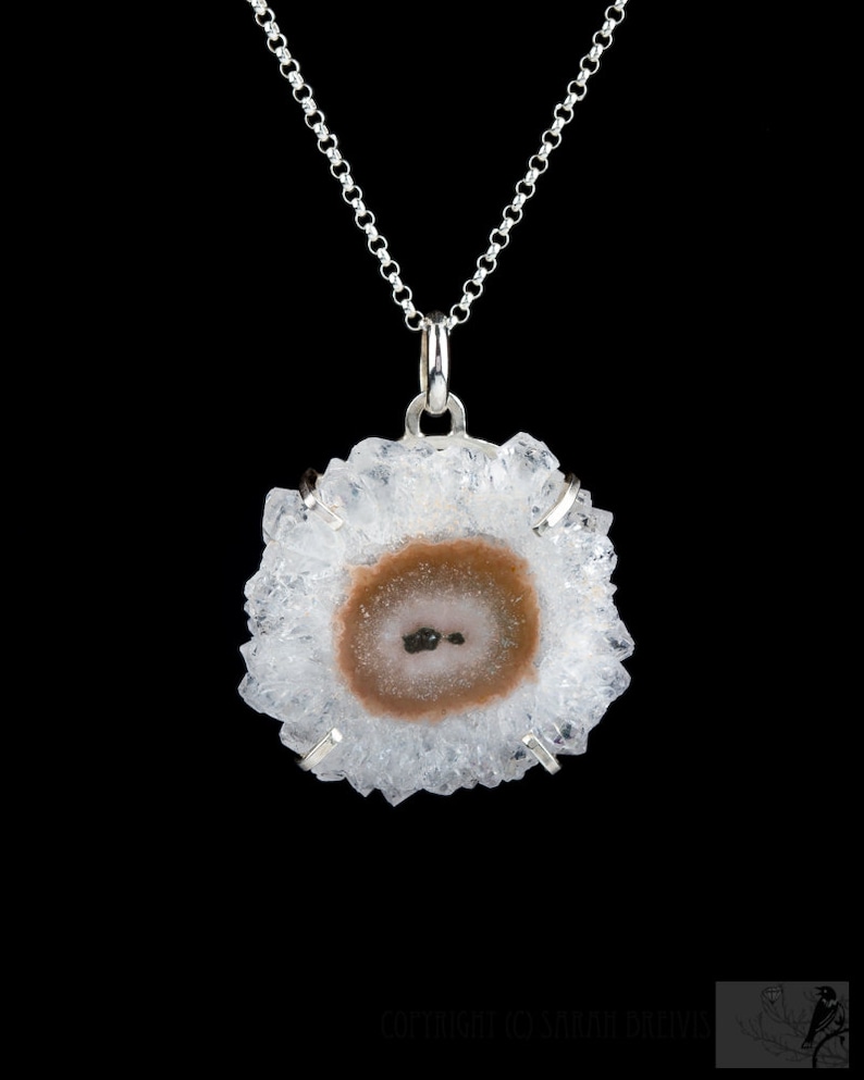 Snowflake Quartz Crystal Pendant in Sterling Silver - Etsy