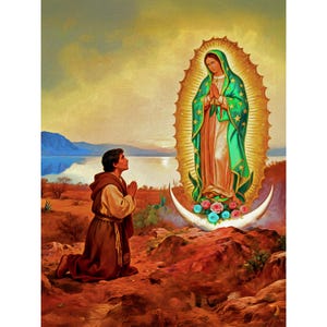 Juan Diego Our Lady Guadalupe Fine Art Giclee Print | Mexican Religious ...