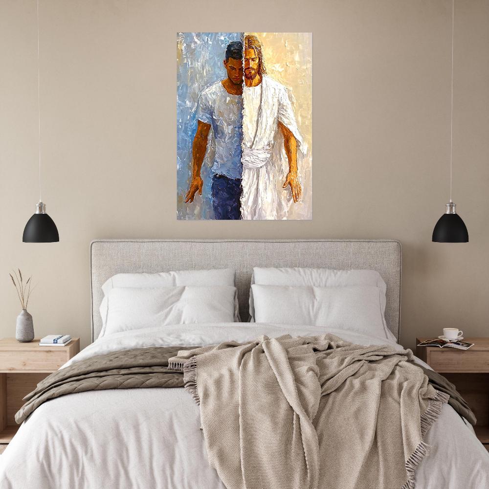 Spiritual Fusion: Christ's Duality Fine Art Giclee Print - Vibrant ...