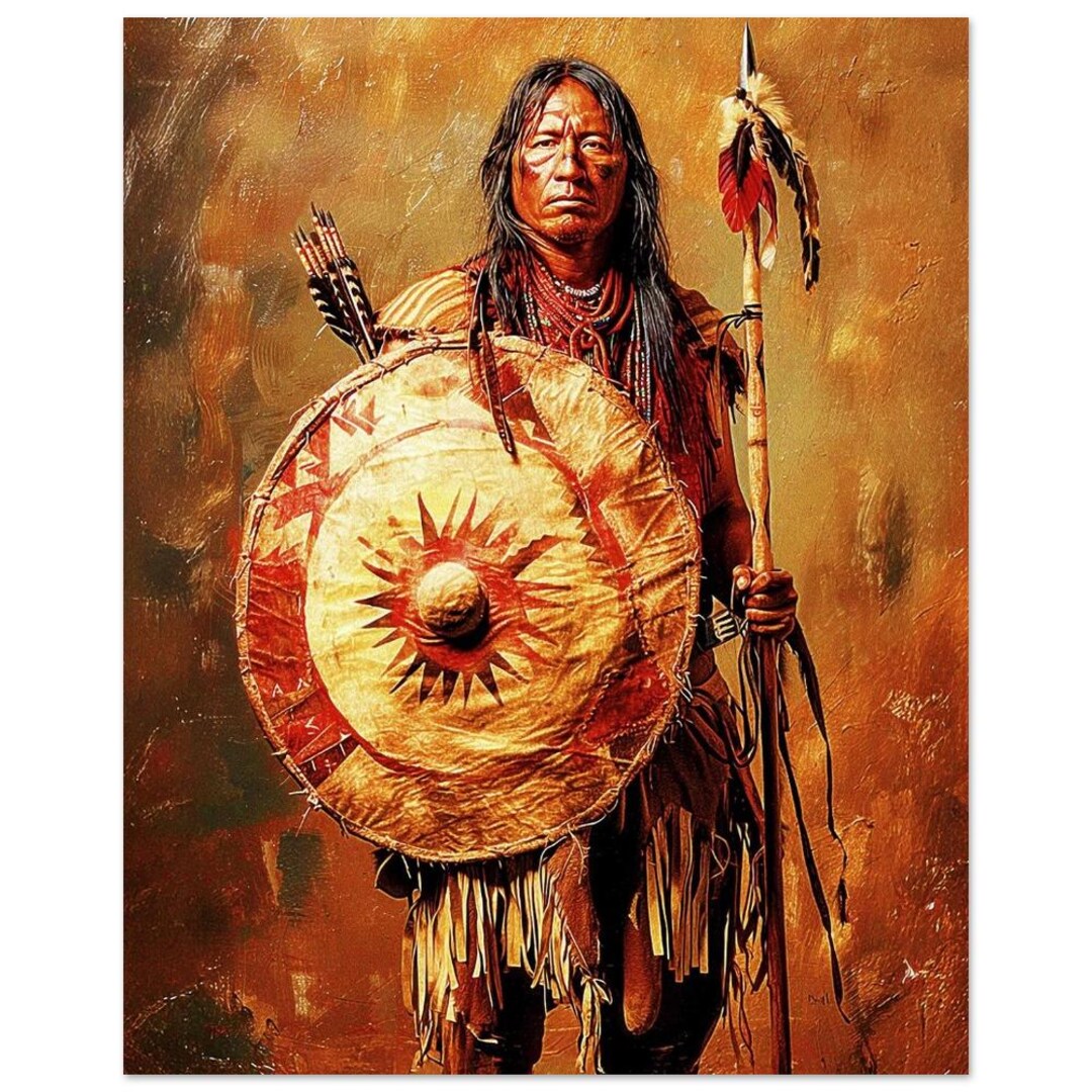Lipan Apache Warrior Portrait Print - 1800s Nuevo Santander Native ...