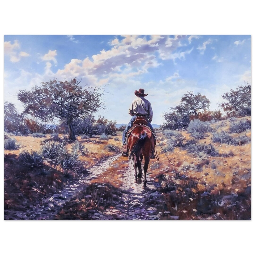 Rustic Southwestern Cowboy Art for Farmhouse Wall Decor - Etsy