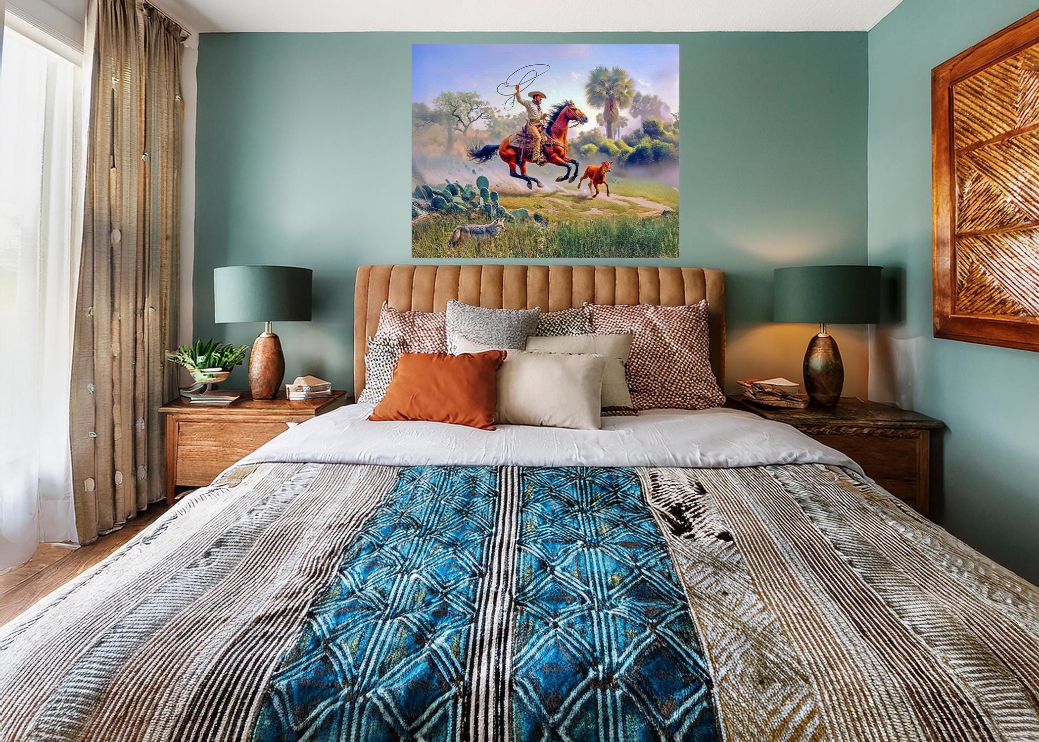 19th Century Vaquero Print South Texas Scenic Illustration - Etsy