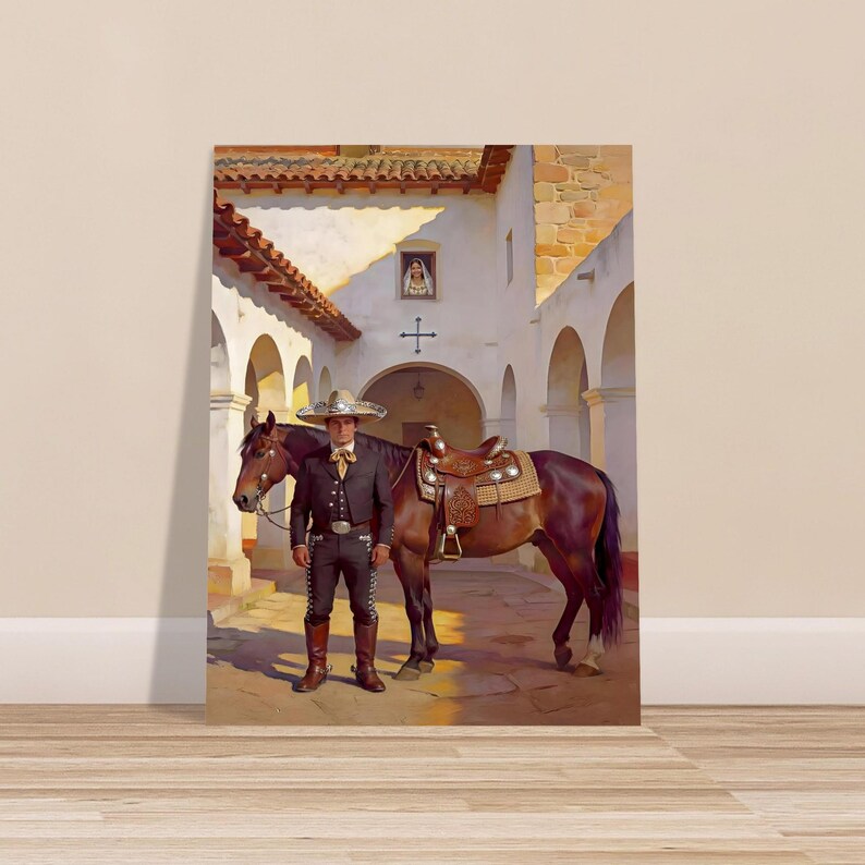 Mexican Hacendado Charro Portrait Fine Art Print - Cultural Heritage ...