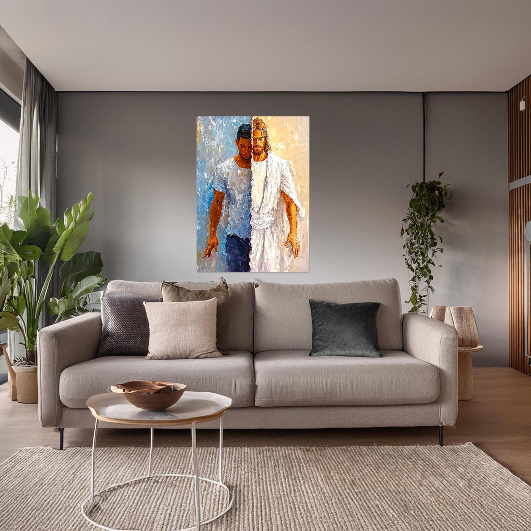 Spiritual Fusion: Christ's Duality Fine Art Giclee Print - Vibrant ...
