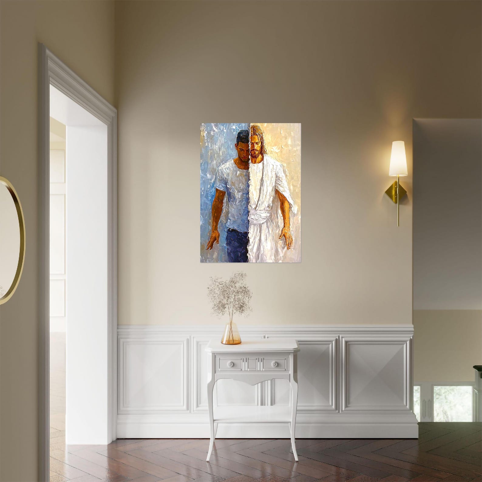 Spiritual Fusion: Christ's Duality Fine Art Giclee Print - Vibrant ...