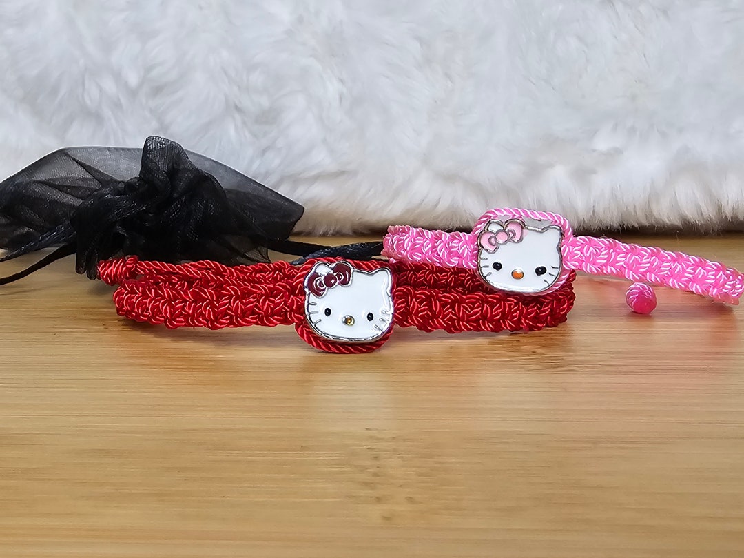 Hello Kitty Good Luck Bracelet, Red Protection Bracelet, Buddhist Yoga ...