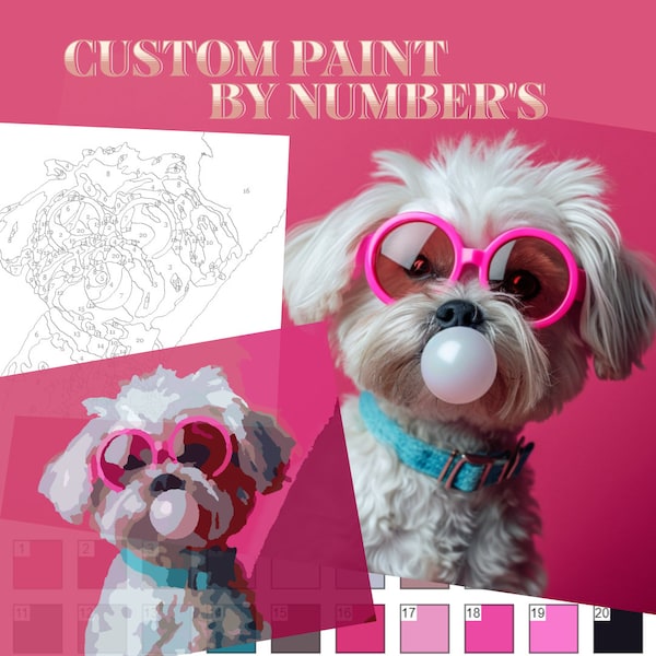 Paint by Number Dog - Etsy